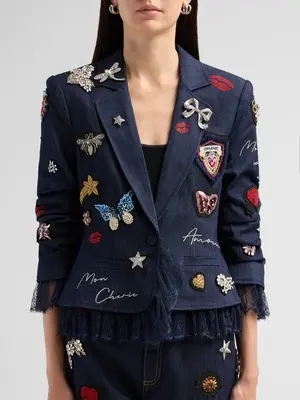 Cinq À Sept Greatest Hits Le Petit Roxie Denim Jacket