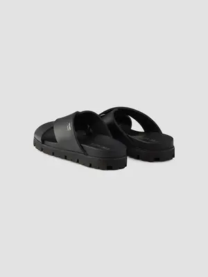 Prada Crisscross Rubber Slides