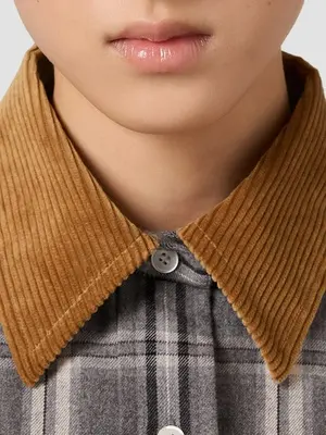 Miu Miu Checked Flannel Shirt - Grey
