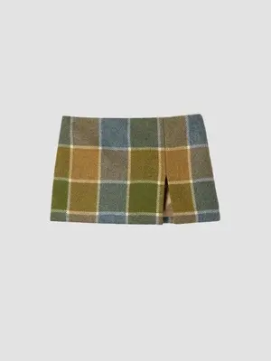 Miu Miu Checked Mini Skirt