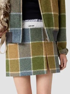 Miu Miu Checked Mini Skirt