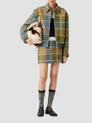 Miu Miu Checked Mini Skirt