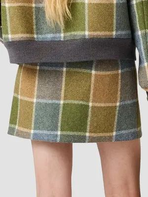 Miu Miu Checked Mini Skirt