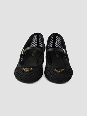 Prada Low Heel Mesh Fabric Ballerinas