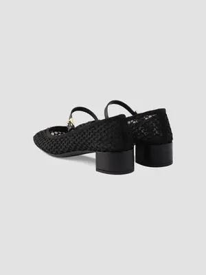 Prada Low Heel Mesh Fabric Ballerinas