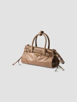 Prada Bonnie Leather Mini Top Handle Bag - Medium Brown