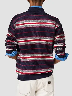 Miu Miu Chenille Half-zipper Sweater