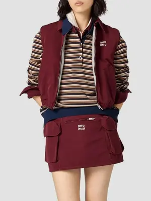 Miu Miu Wool Polo Shirt - Beige Multi