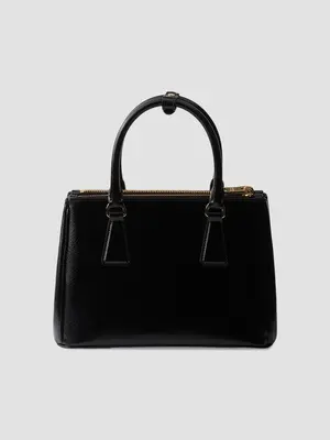Prada Galleria Small Saffiano Leather Top Handle Bag - Black