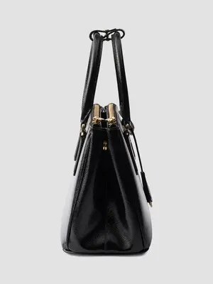 Prada Galleria Small Saffiano Leather Top Handle Bag - Black