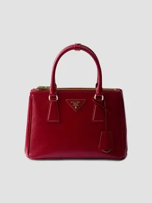Prada Galleria Small Saffiano Leather Top Handle Bag - Red