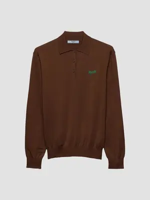 Prada Silk Polo Shirt - Brown