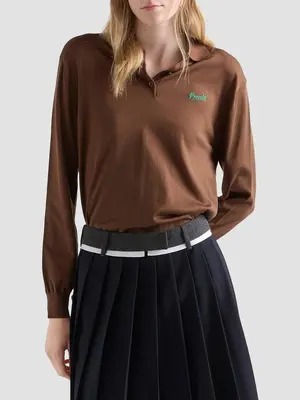 Prada Silk Polo Shirt - Brown