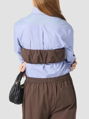 Miu Miu Washed Twill Bandeau Top