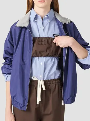 Miu Miu Washed Twill Bandeau Top