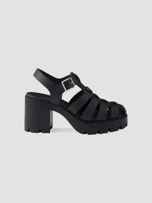 Prada Rubber Platform Sandals Black