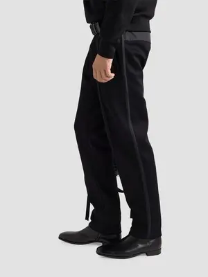 Prada Cotton Fleece Pants With Re-nylon Details
