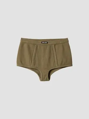 Miu Miu Gart-dyed Ribbed Boxer Shorts