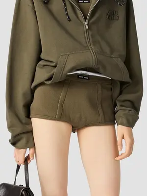 Miu Miu Gart-dyed Ribbed Boxer Shorts