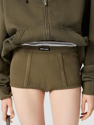 Miu Miu Gart-dyed Ribbed Boxer Shorts