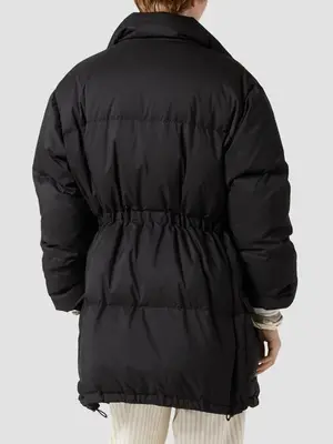 Miu Miu Technical Pongé Down Long Coat