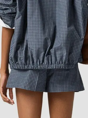 Miu Miu Checked Technical Fabric Mini Skort