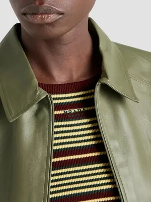 Prada Short-sleeved Striped Cotton Sweater - Multicolor