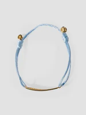 Miu Miu Metal And Cord Bracelet - Blue Multi