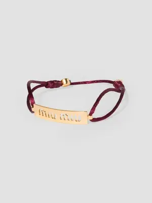 Miu Miu Metal And Cord Bracelet - Red Multi