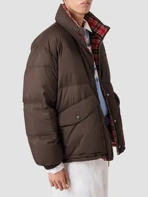 Miu Miu Technical Pongé Reversible Down Jacket