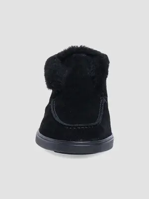 Santoni Fortune Suede Ankle Boots - Black
