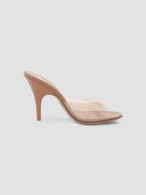 GIANVITO ROSSI 95mm Slip-on Tpu Stiletto Sandals - Praline