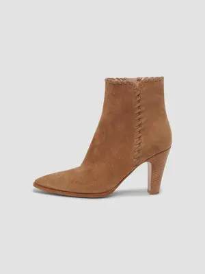 GIANVITO ROSSI 85mm Whipstitch-trim Suede Ankle Boots