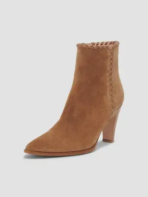 GIANVITO ROSSI 85mm Whipstitch-trim Suede Ankle Boots