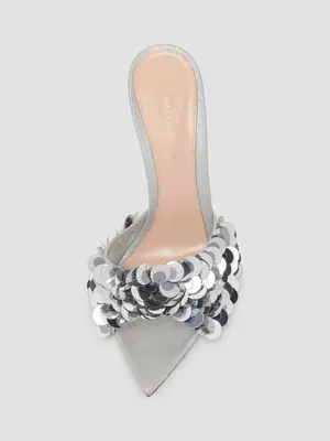 GIANVITO ROSSI 85mm Pailette-embellished Suede Stiletto Mules