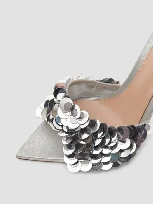 GIANVITO ROSSI 85mm Pailette-embellished Suede Stiletto Mules