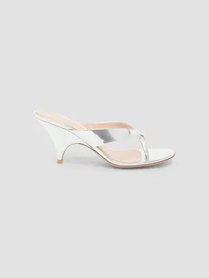 GIANVITO ROSSI 70mm Patent Leather Sandals - Silver