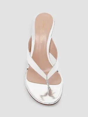 GIANVITO ROSSI 70mm Patent Leather Sandals - Silver