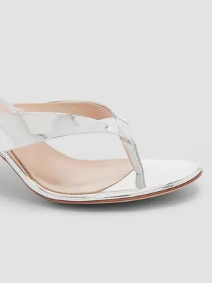 GIANVITO ROSSI 70mm Patent Leather Sandals - Silver