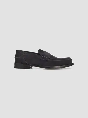 GIANVITO ROSSI Preppy 45mm Suede Penny Loafers - Carbon