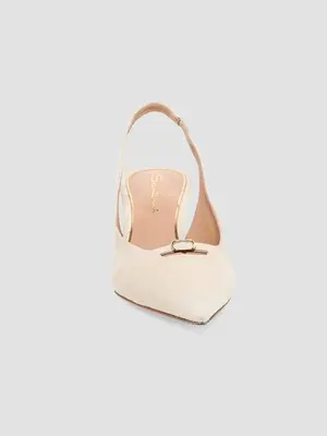 Santoni Sabine Suede Slingback Pumps