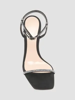 GIANVITO ROSSI 95mm Crystal-embellished Suede Sandals