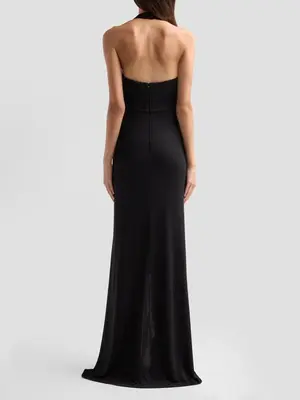 Cinq À Sept Kessan Embellished Halter Gown