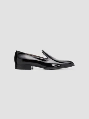 GIANVITO ROSSI Jean Vernice Patent Leather Loafers