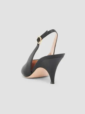 GIANVITO ROSSI Sofia 70mm Crepe Satin Slingback Pumps