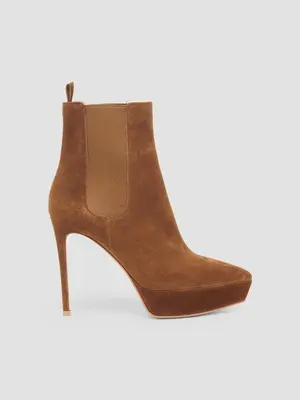 GIANVITO ROSSI 120mm Suede Chelsea Boots - Texas
