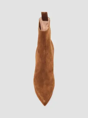 GIANVITO ROSSI 120mm Suede Chelsea Boots - Texas
