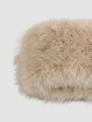 Valentino Garavani Vlogo Signature Faux Fur Headband