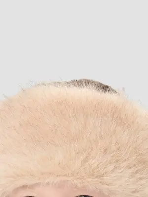 Valentino Garavani Vlogo Signature Faux Fur Headband