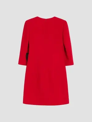 Valentino Garavani Cady Couture Short Dress With Faille Bow - Paris Black